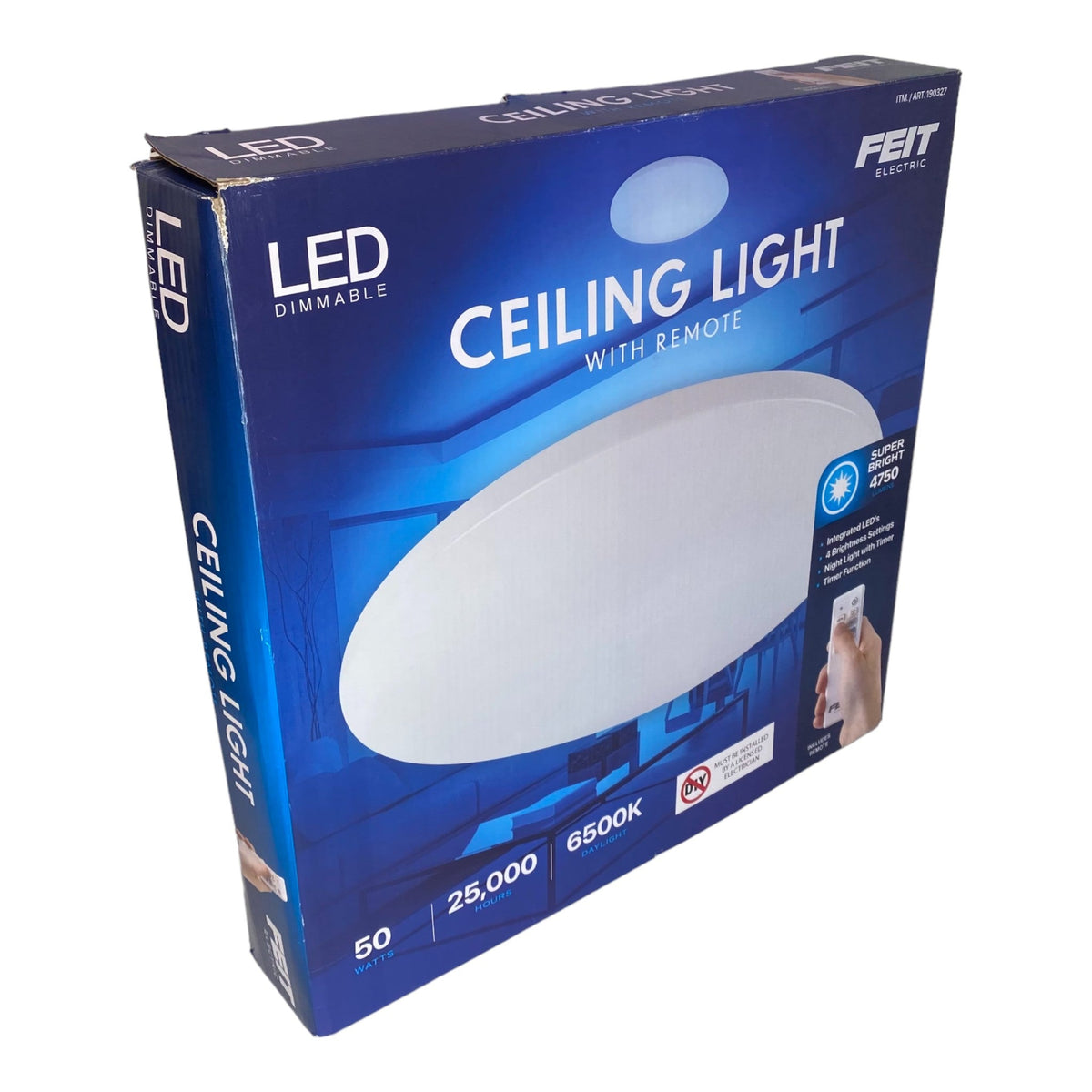 Feit Electric LED Dimmable Round Ceiling Light With Remote Control ...