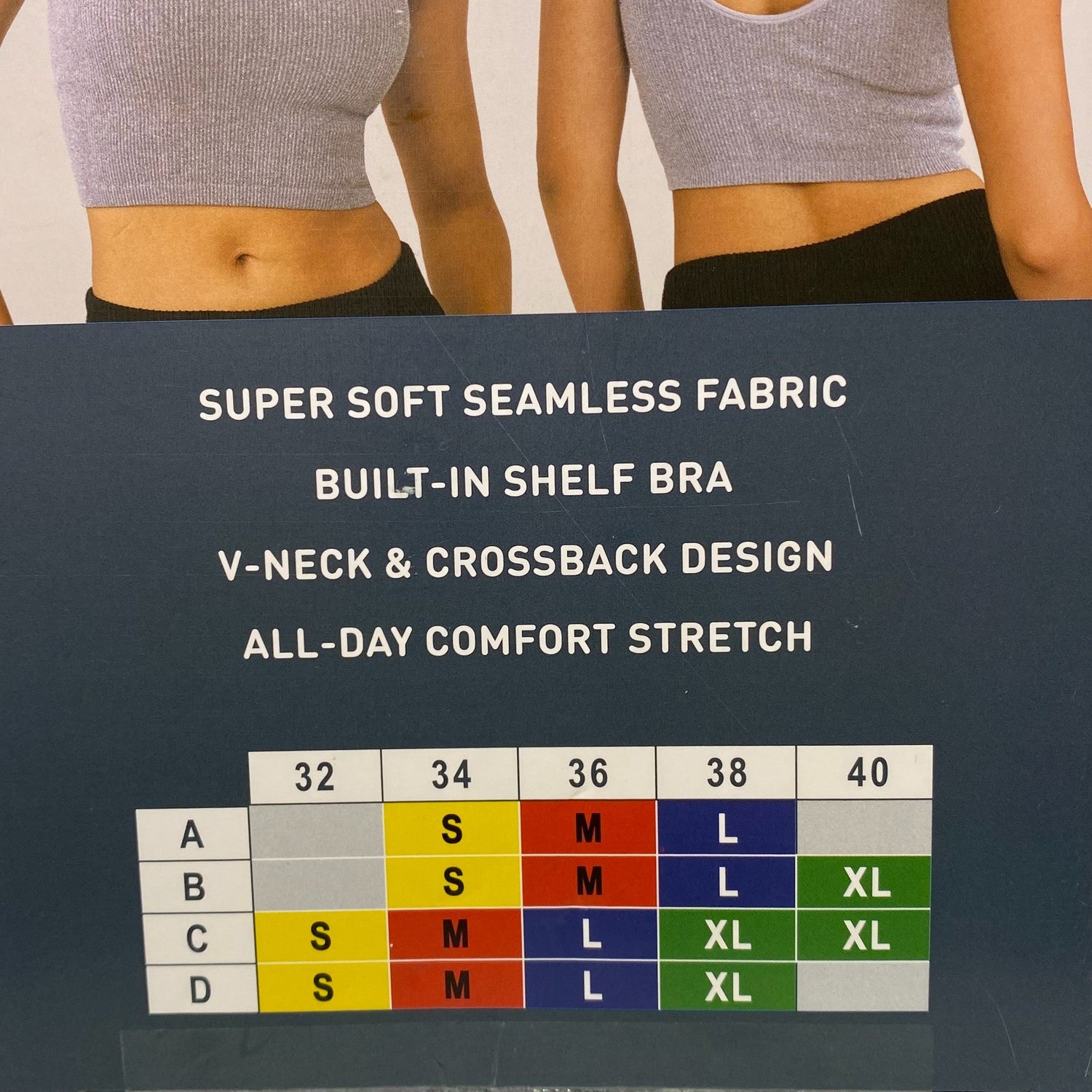 Lemon 2 Pack Longline Ribbed Bra - Grey/Black SIZE - Small – Supply Drop